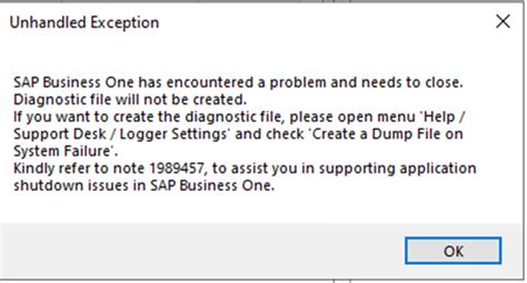 SAP Business One Encounter A Problem And Needs To SAP Community