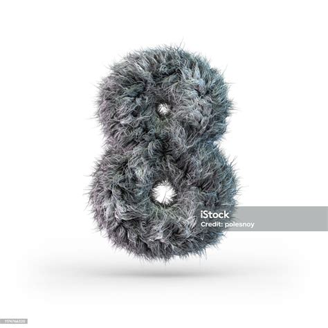 대문자 푹신한 모피 회색 글꼴입니다 숫자 8 3d 3차원 형태에 대한 스톡 사진 및 기타 이미지 3차원 형태 8 개념 Istock