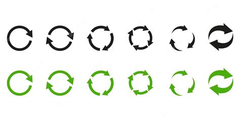Premium Vector Set Of Circle Arrow Vector Icons Recycle Recycling