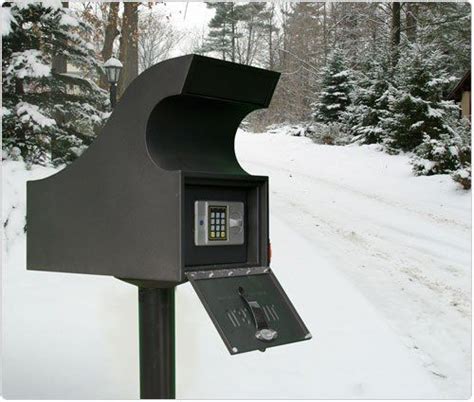 Secure Logic 20322 Mail Vault Black Security Vault Mailbox Steel