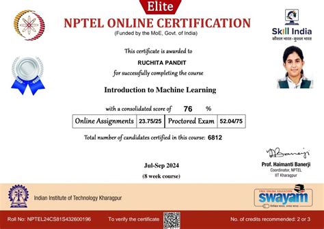 ruchita pandit on linkedin machinelearning nptel datascience ai continuouslearning