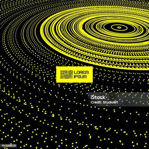 Array Dengan Partikel Latar Belakang Dinamis Abstrak Ilustrasi Vektor Teknologi Pola Modern