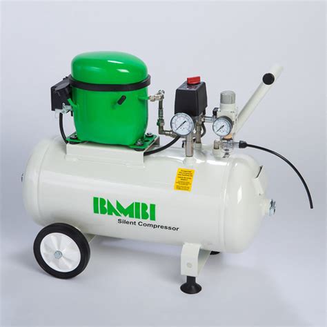 Bambi Bb24 Silent Air Compressor With Wheels Aircomps Air Compressors