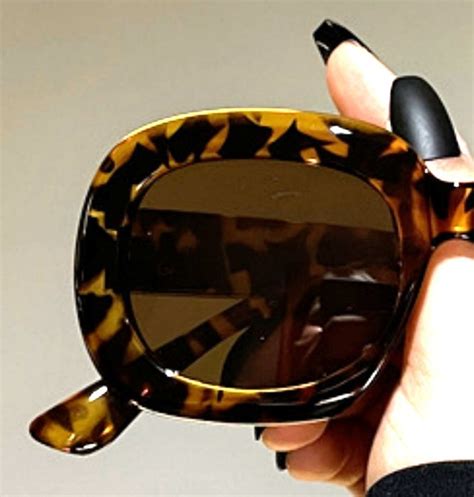 Vintage Punk Grunge Rectangle Aviation Mirror Leopard Sunglasses Grailed