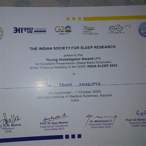 Trina Sengupta On Linkedin My 2nd Award For The Year 2023 The First