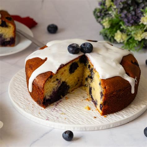 Blueberry Yogurt Cake Recipe Easy One Bowl Dessert Veena Azmanov