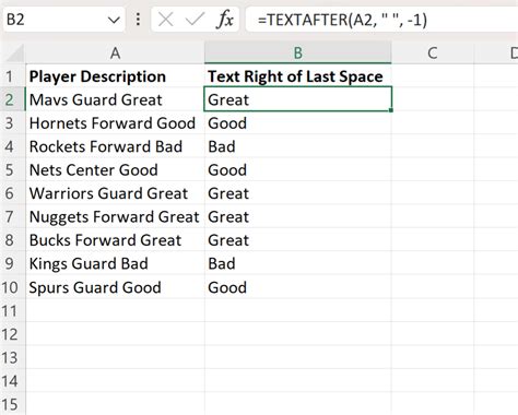 Excel Extract Text Right Of Space