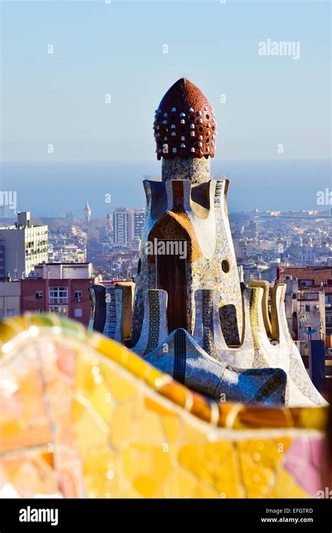 Park Guell Designed By Antoni Gaudi Architect Barcelona Catalonia