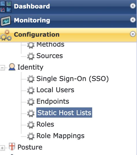 removing individual mac address from static host list security