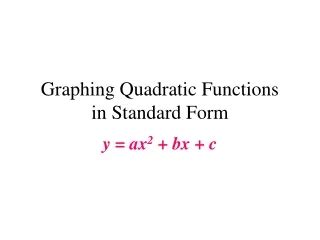 PPT Graphing Quadratic Functions Vertex Form PowerPoint Presentation ID