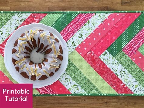 Modern Braid Quilted Table Runner Tutorial Scrappy Quilt Tutorial