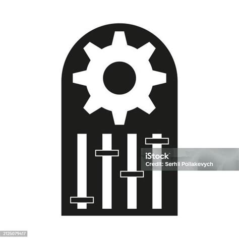 설정 제어판 아이콘입니다 구성 및 사용자 지정 기호입니다 벡터 일러스트 레이 션입니다 주당순이익 10 개선에 대한 스톡 벡터