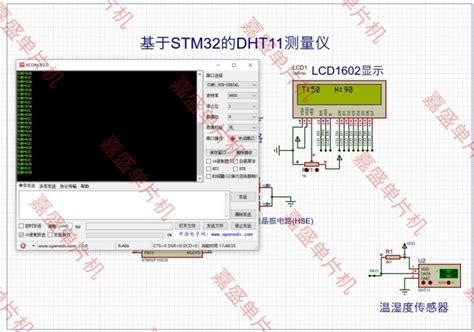 基于stm32的dht11温湿度远程监测lcd1602显示proteus仿真程序设计报告讲解视频 Csdn博客