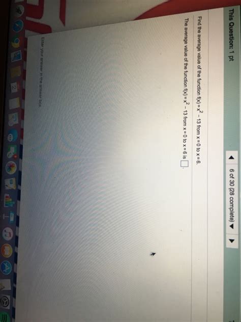 solved find the average value of the function f x x 2