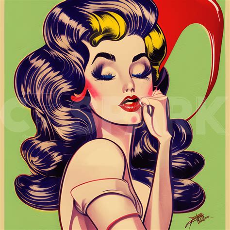 Vintage Retro Pop Art Pin Up · Creative Fabrica