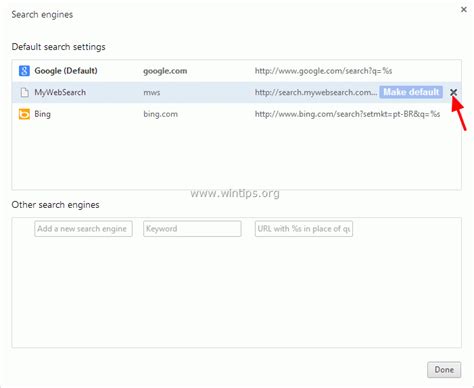 Remove MapsGalaxy Toolbar MyWebSearch Settings WinTips Org