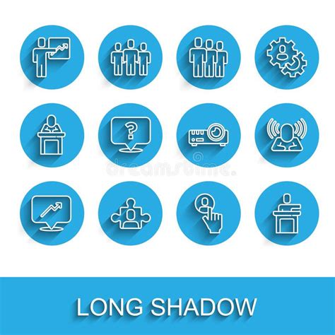 Set Line Graph Schedule Chart Project Team Base Team Leader Head