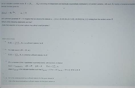 Solved Let Us Consider A Random Vector X X Xn Chegg Com