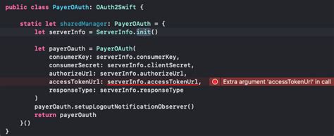 update errors extra argument accesstokenurl · issue 603 · oauthswift