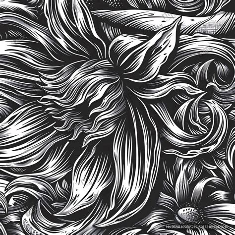 Ai创作图黑白抽象花型 3d花纹底纹 黑白线条抽象花纹 抽象黑白花纹 艺术弯曲肌理纹 黑白色创意花型设计 立体花纹艺术纹理 黑白流线图案 创意百合图案 雕花创意图案 褶皱纹欧式花纹 立体浮雕