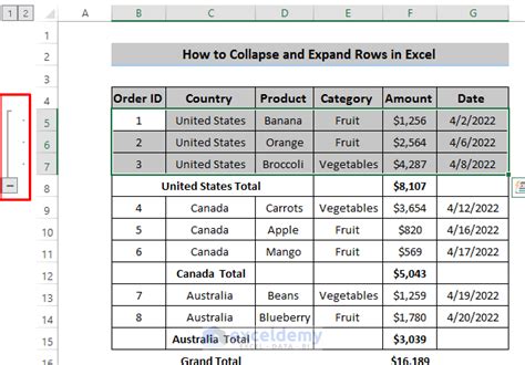 How To Expand And Collapse Rows In Excel Steps