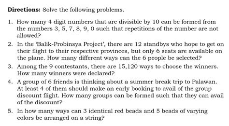 solved directions solve the following problems 1 how many 4 digit
