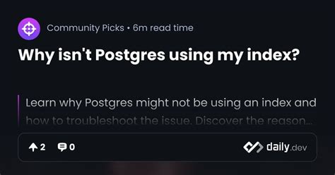 Why Isnt Postgres Using My Index Rpostgresql