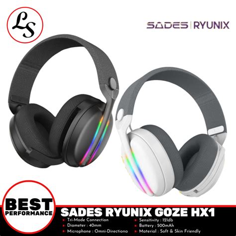 Jual Sades Ryunix Gaming Headset Goze Hx1 Wireless Bluetooth Shopee Indonesia