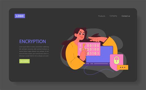 Encryption Concept Enthusiastic Woman Showcases Binary Code Highlighting 41175487 Vector Art