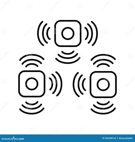 Sensors Line Icon Stock Vector Illustration Of Automation 350598142