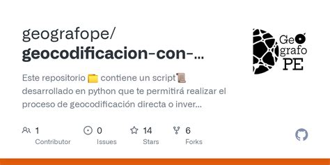 Geocodificacion Con Python Geocoding Ipynb At Main Geografope Geocodificacion Con Python GitHub