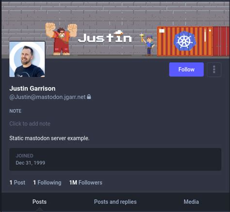 mastodon instance with 6 files justin garrison
