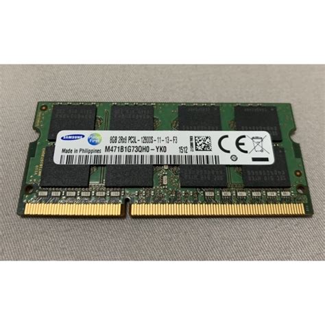 二手良品 三星 Samsung 筆記型記憶體ddr3l 1600 8g Nb Ram雙面顆粒 蝦皮購物