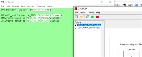 Dac60096evm Scripting Window Issue Data Converters Forum Data Converters Ti E2e Support