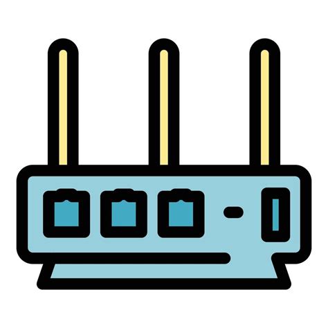 Wifi Router Icon Color Outline Vector Vector Art At Vecteezy