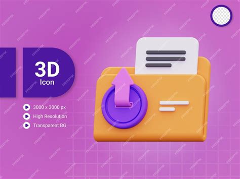 Premium Psd 3d Upload File Icon