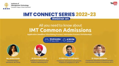 IMT Admissions IMT Connect Series 2022 23 IMT Ghaziabad
