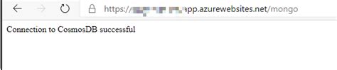 Nodejs Cosmosdb Connection Failed In Azure App Service Stack Overflow