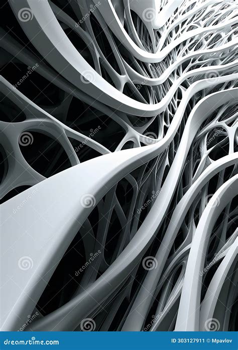 Abstract parametric design stock illustration. Illustration of wallpaper - 303127911
