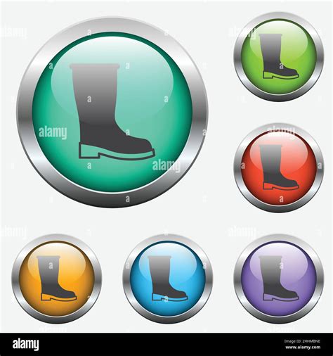 Boot Glass Buttons Stock Vector Image And Art Alamy