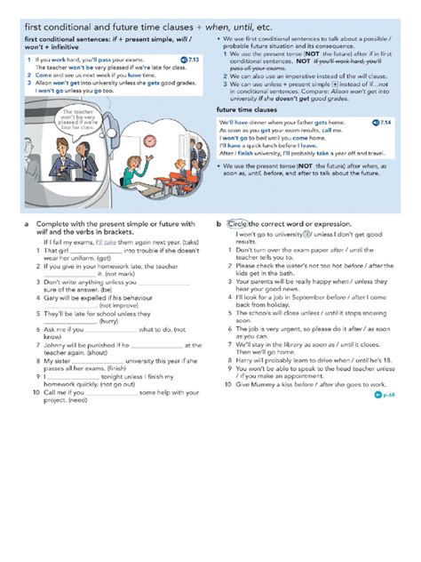 03 first conditional and future time clauses pdf