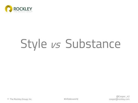 style vs substance cooper ppt
