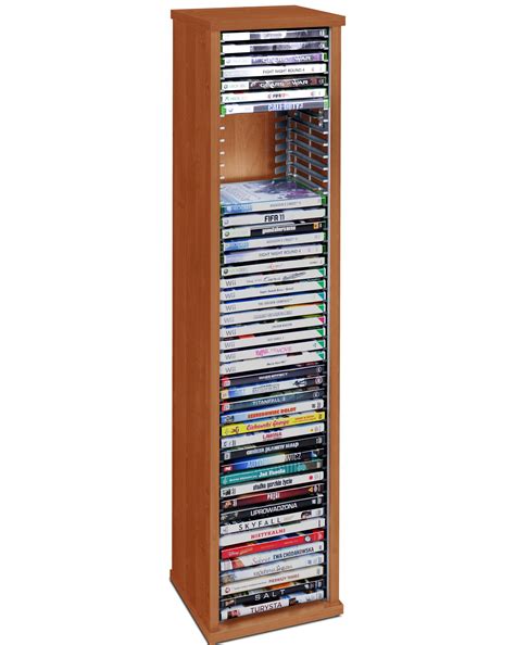Stojak Półka Regał Na Płyty Gry Filmy Xbox 360 Wii Pc Dvd 45 Olcha Pojemnik 5905591433174