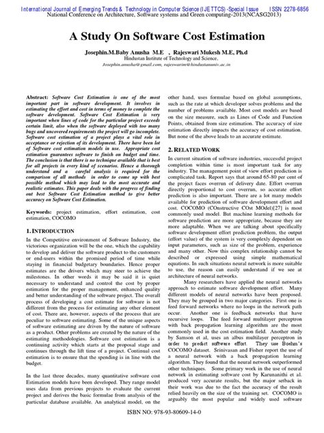 software cost estimation pdf pdf artificial neural network areas
