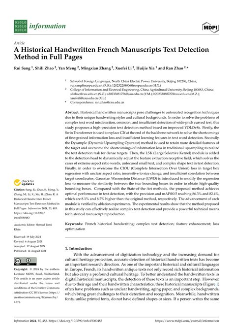 Pdf A Historical Handwritten French Manuscripts Text Detection Method