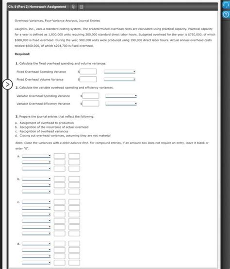 Solved What Is The Total Variable Overheed Variance 3