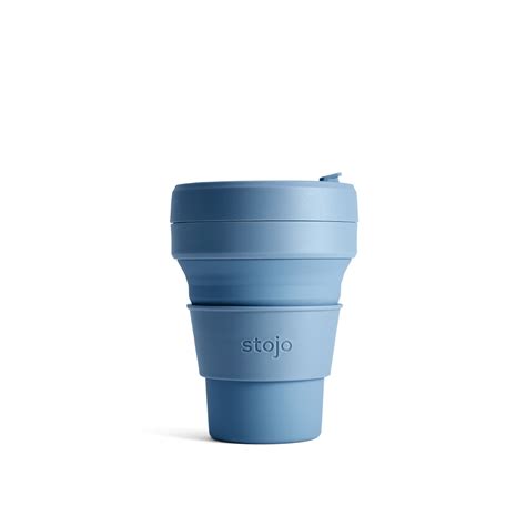Stojo Pocket Cup 12oz Steel Blue