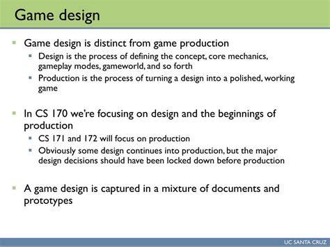 PPT Lecture 1 CS170 Game Design Studio 1 PowerPoint Presentation Free Download ID 6018953