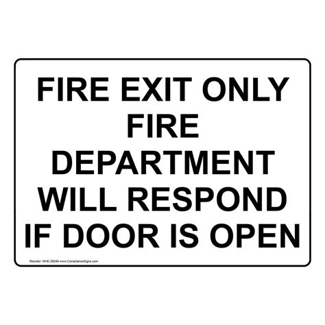 Fire Exit Do Not Block Sign NHE