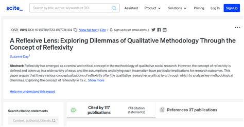 A Reflexive Lens Exploring Dilemmas Of Qualitative Methodology Through